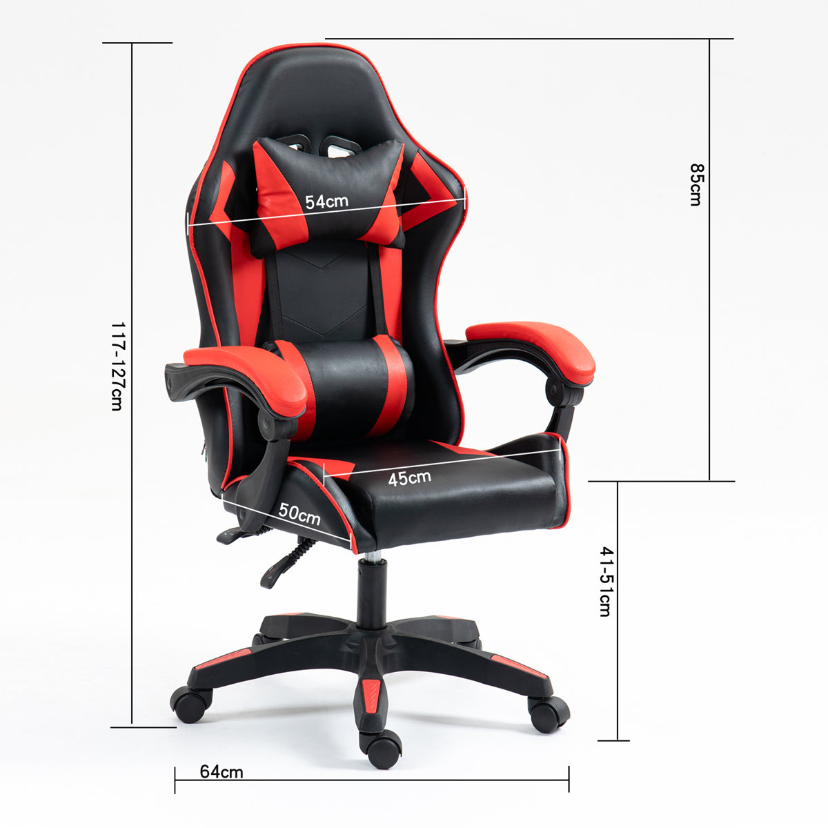 Inbox Zero Adjustable Reclining Ergonomic Swiveling PC & Racing Game ...