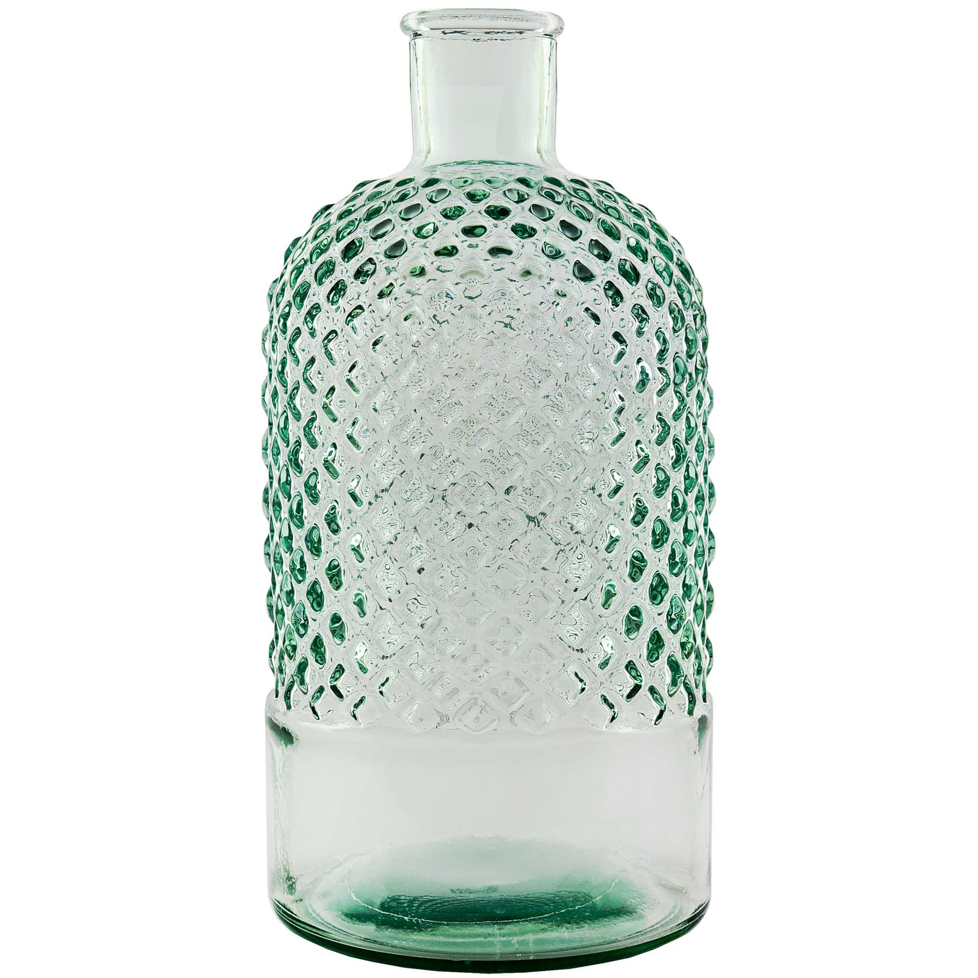 Highland Dunes Gabilan Diamond Recycled Glass Decorative Bottles ...