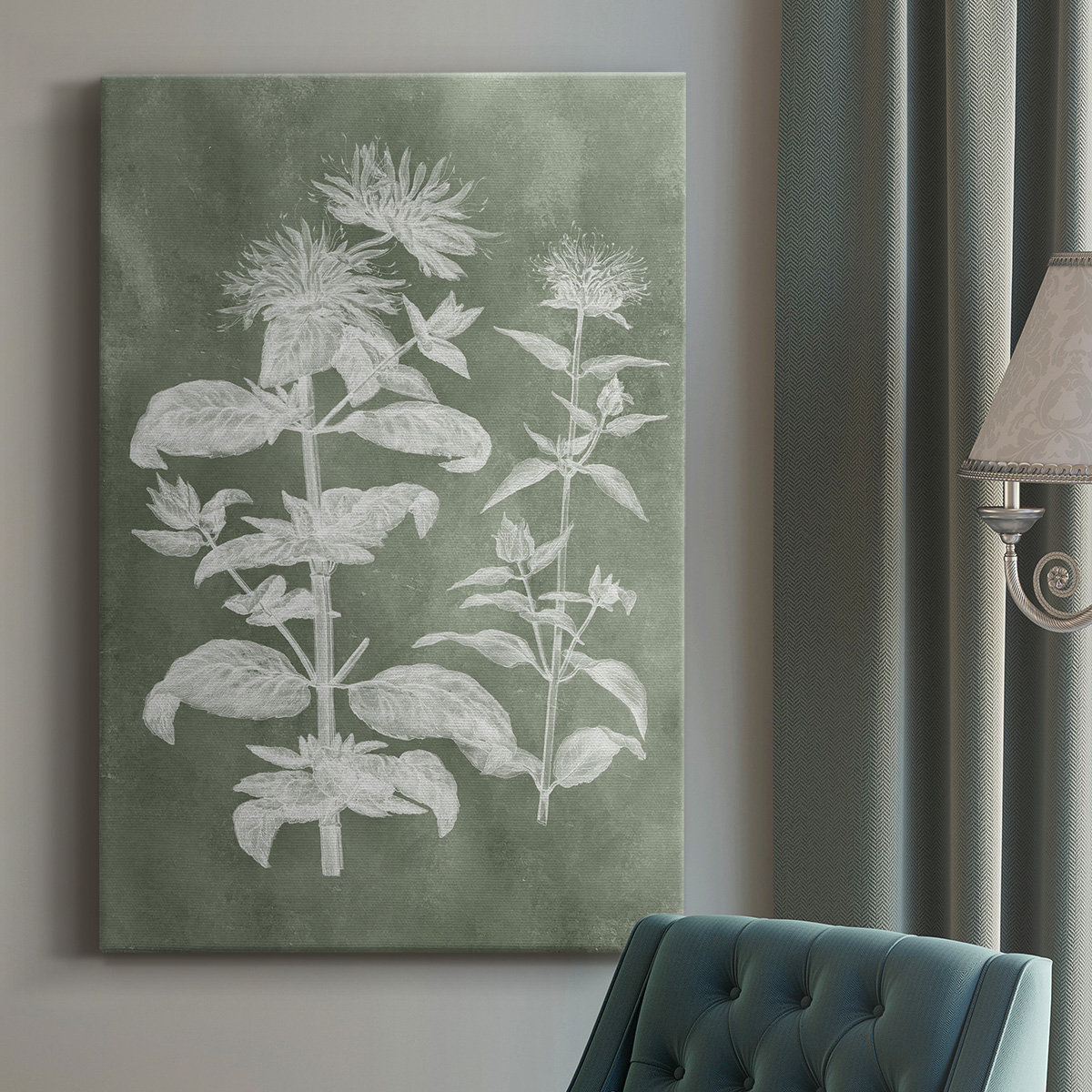 August Grove® Sage Impressions III - Wrapped Canvas Graphic Art | Wayfair