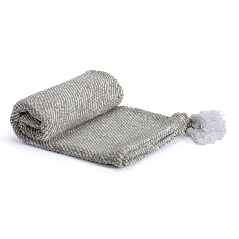 Habitat Cozie Grey Stripe Throw Blanket in , 1.8 & Reviews | Wayfair