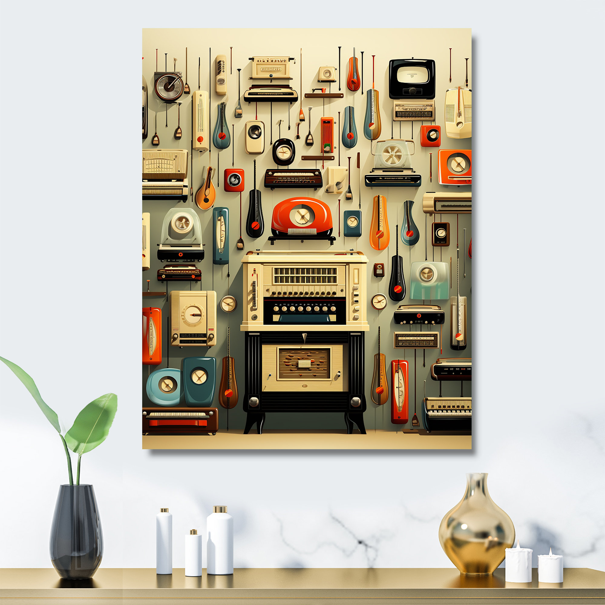 Lark Manor™ Nostalgic Jukebox Tunes 1 - Jukeboxes Metal Wall Art | Wayfair