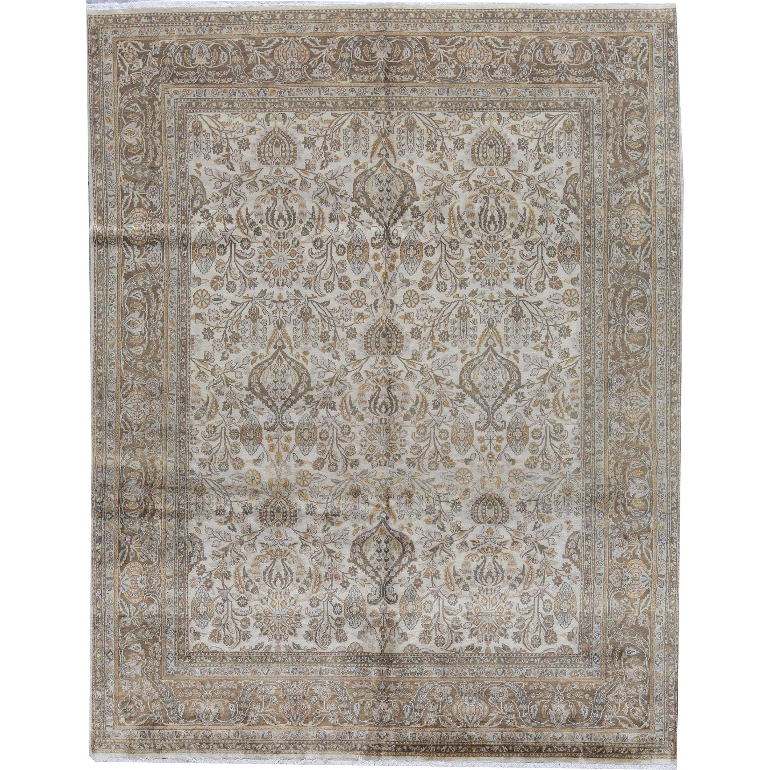 Bokara Rug Co., Inc. Hand-Knotted High-Quality Beige and Brown Area Rug ...