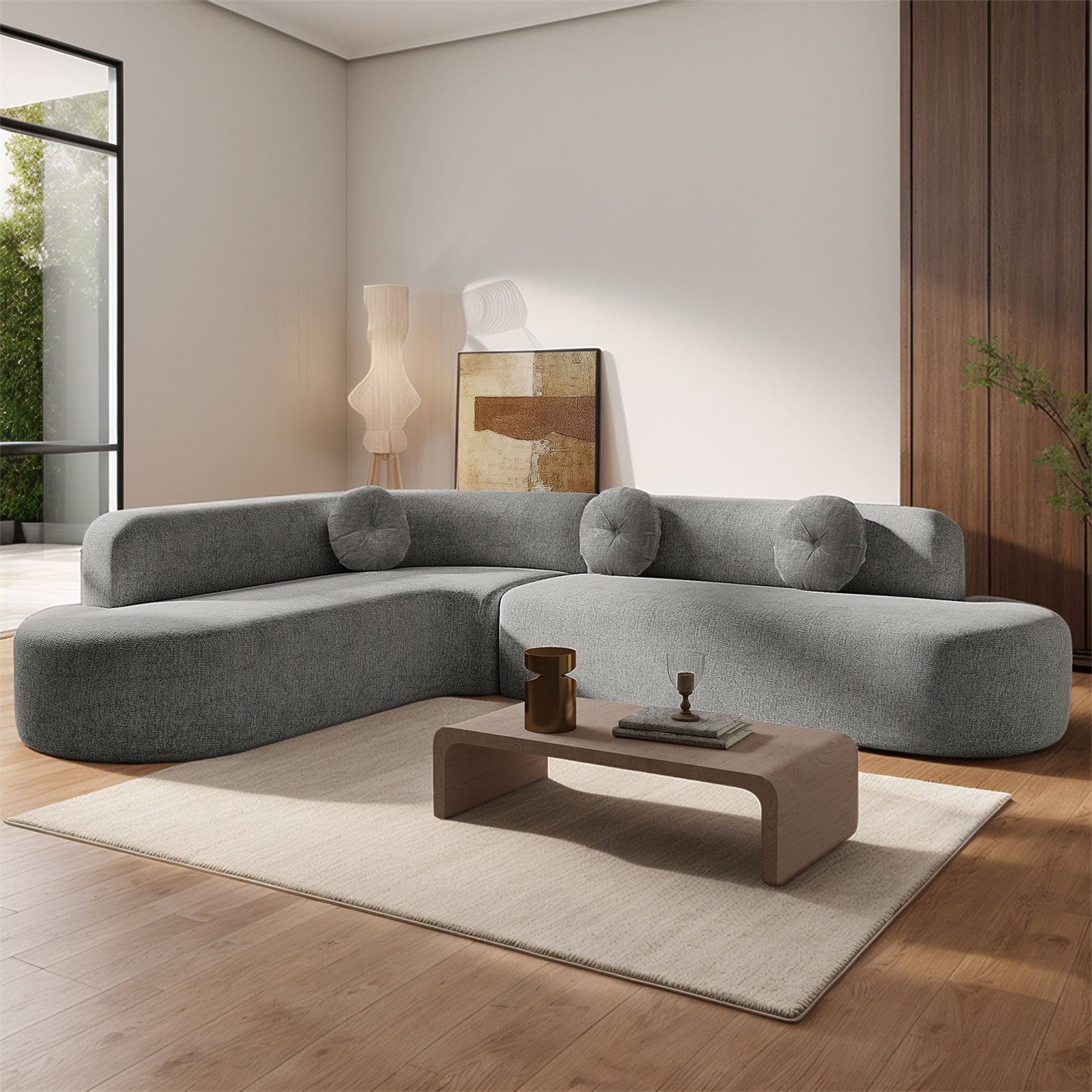 Brayden Studio 122'' Extra Large Curved Sectional Sofa - Wayfair Canada