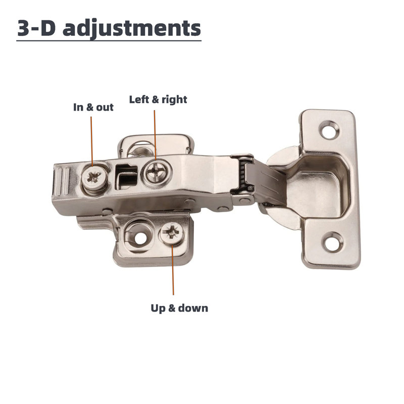 Decobasics 105 Degree 3 Way Adjustability Full Cup Hinge | Wayfair