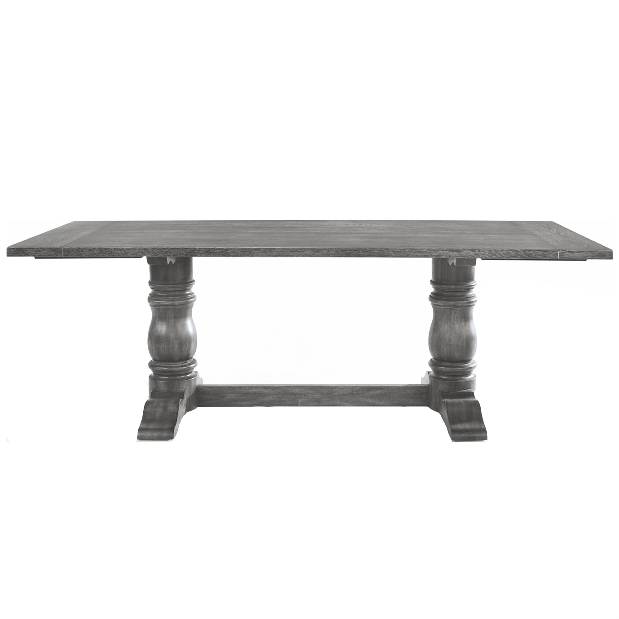 One Allium Way® Rectangular Trestle Table With Double Turned Pedestal ...