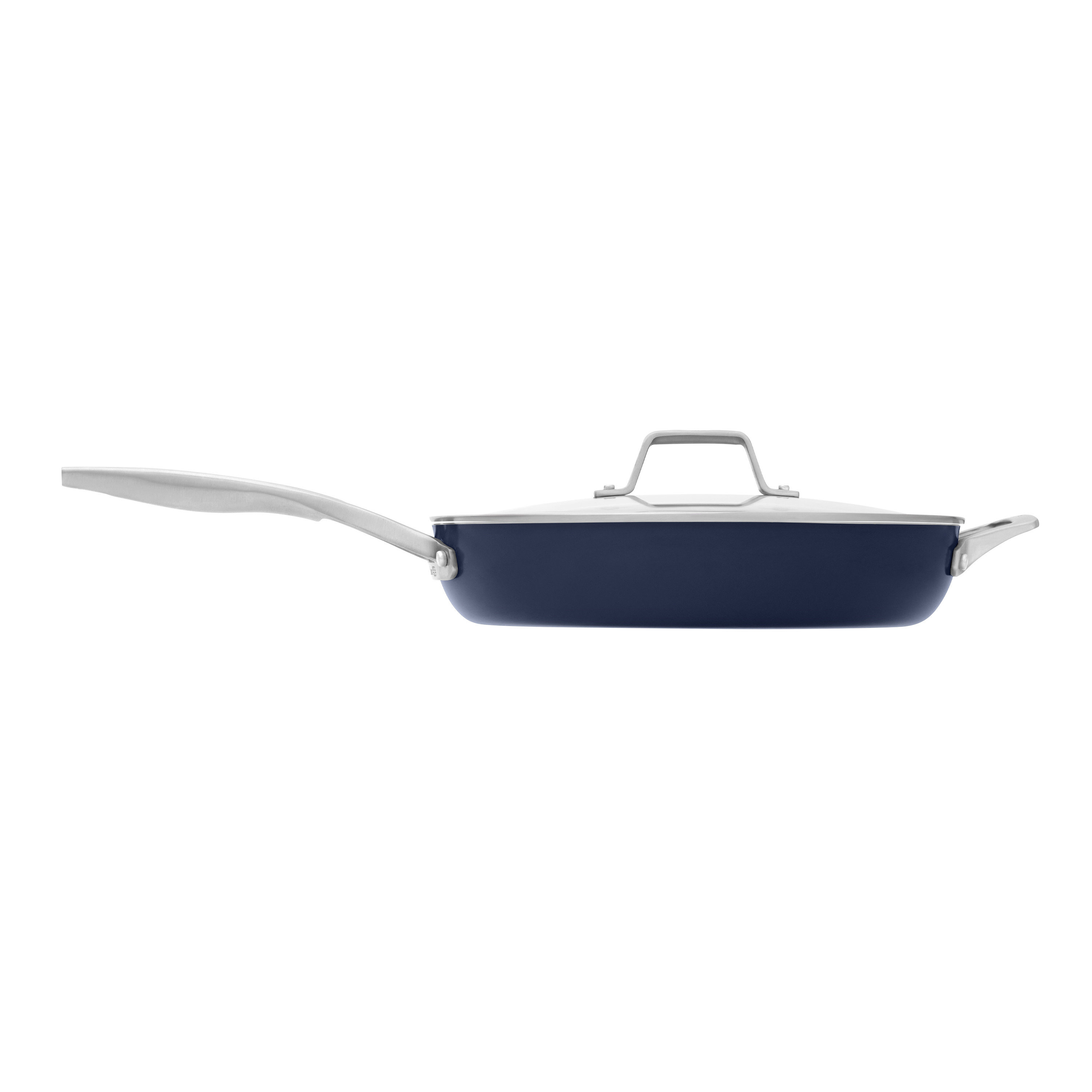 Calphalon Premier Ceramic Nonstick 12" Frying Pan with Lid, Midnight ...