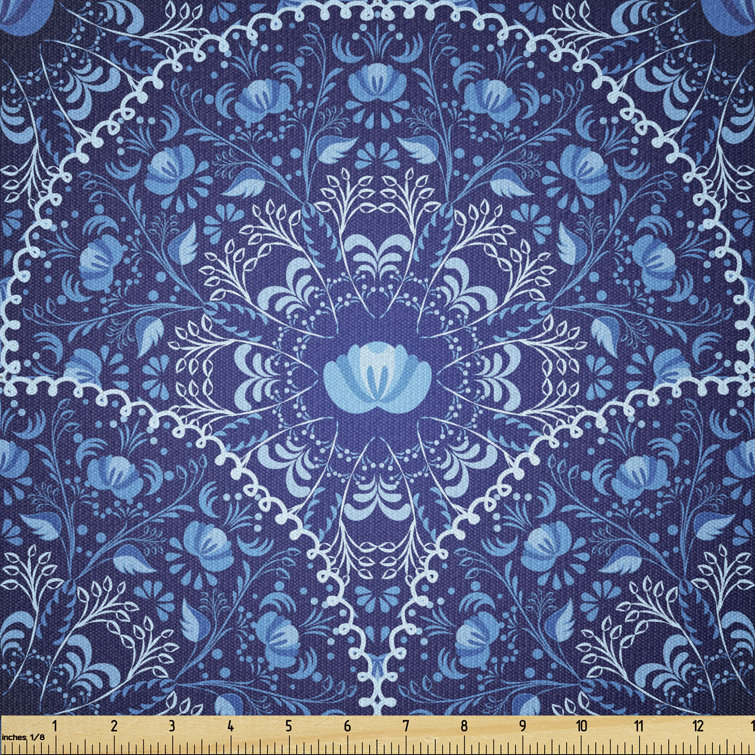 East Urban Home Cindey Circular and Floral Alike Multi-Purpose Fabric ...