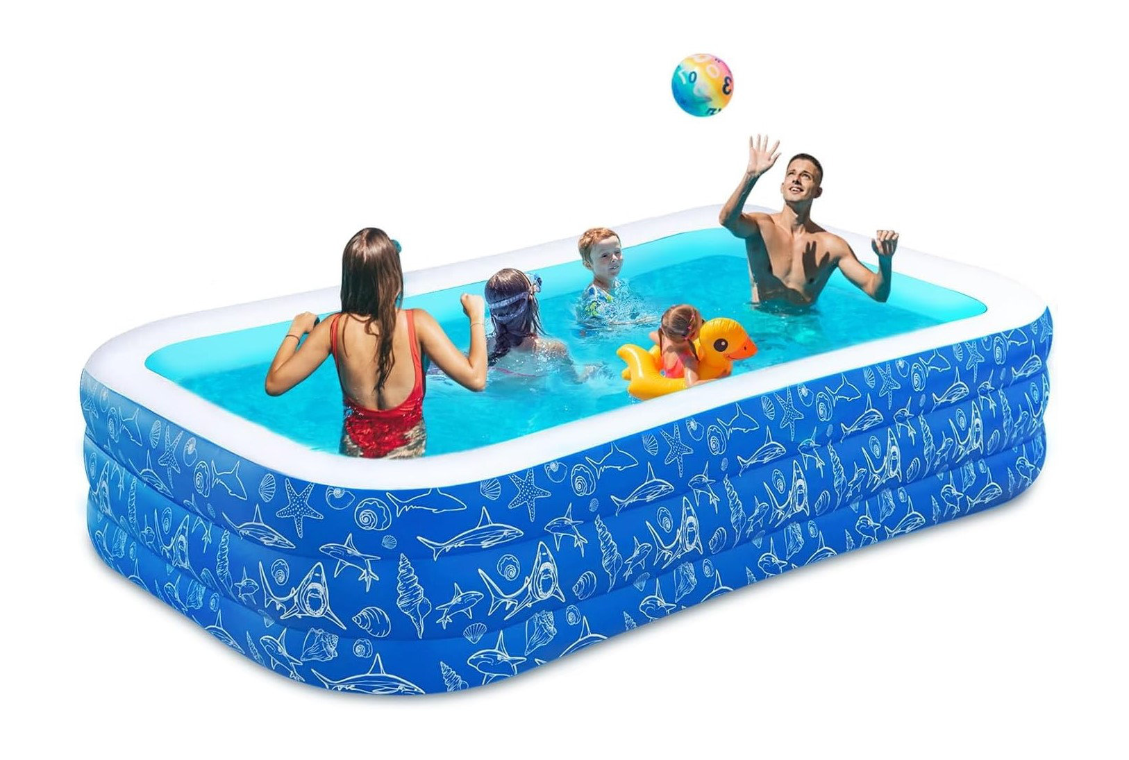 INVOTOT Inflatable Swimming Pool For Kids And Adults, Family Full-Sized ...