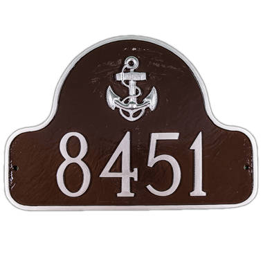 Montague Metal Products Anchor Arch Address Sign Plaque with Lawn ...