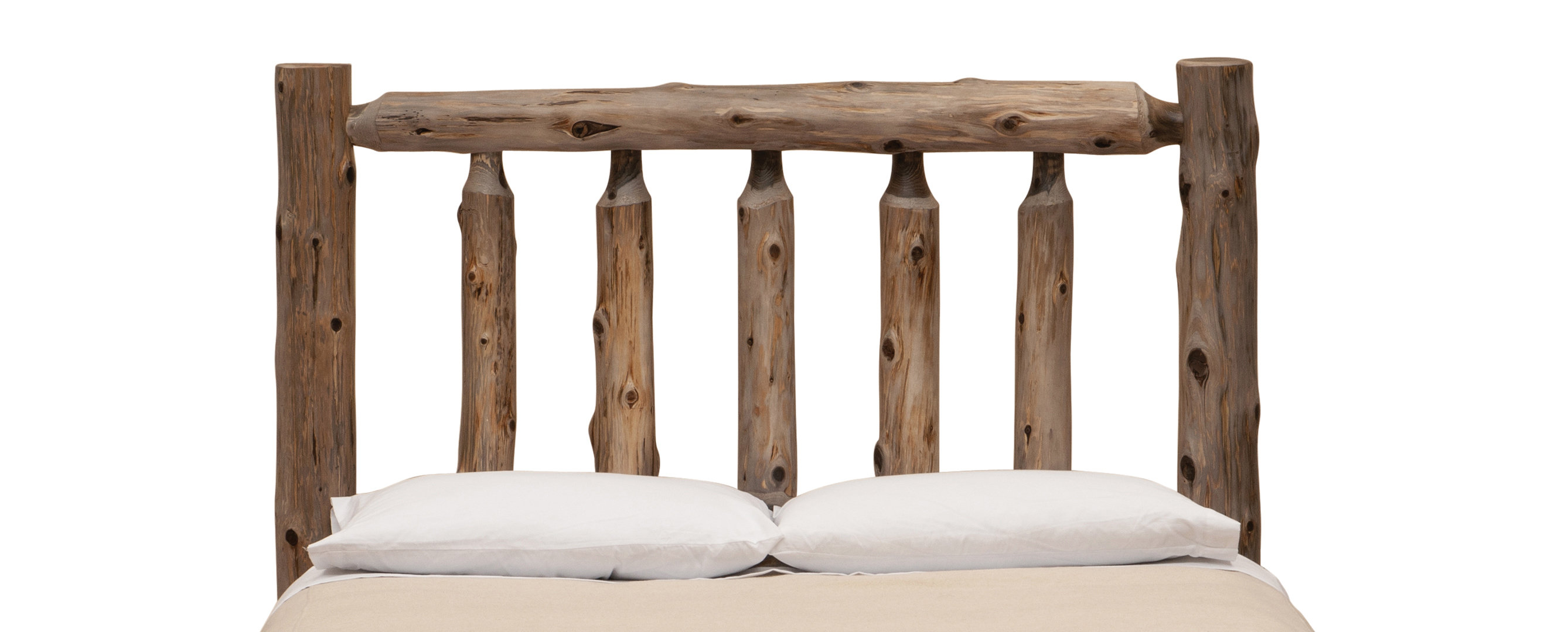 Fireside Lodge Cedar Single Traditional Headboard In Weathered Finish ...