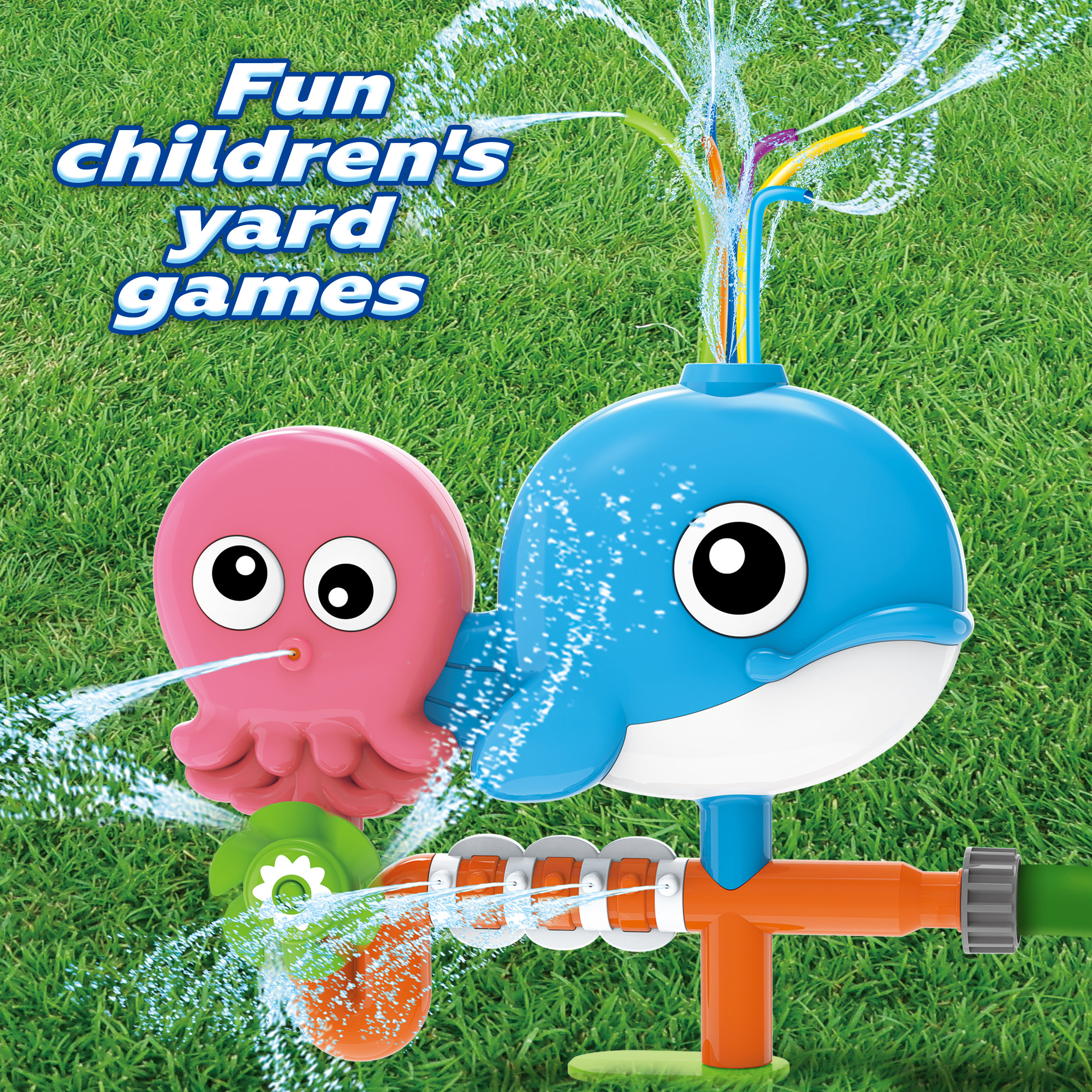 Splash Buddies Whale And Octopus Sprinkler | Wayfair