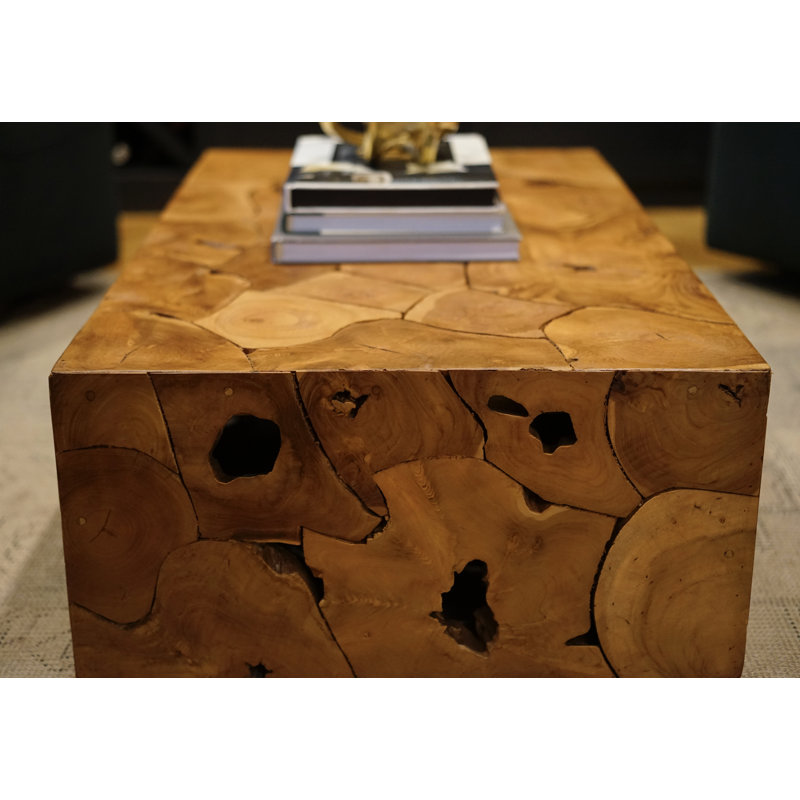 The Twillery Co.® Melbourne Solid Wood Block Coffee Table | Wayfair