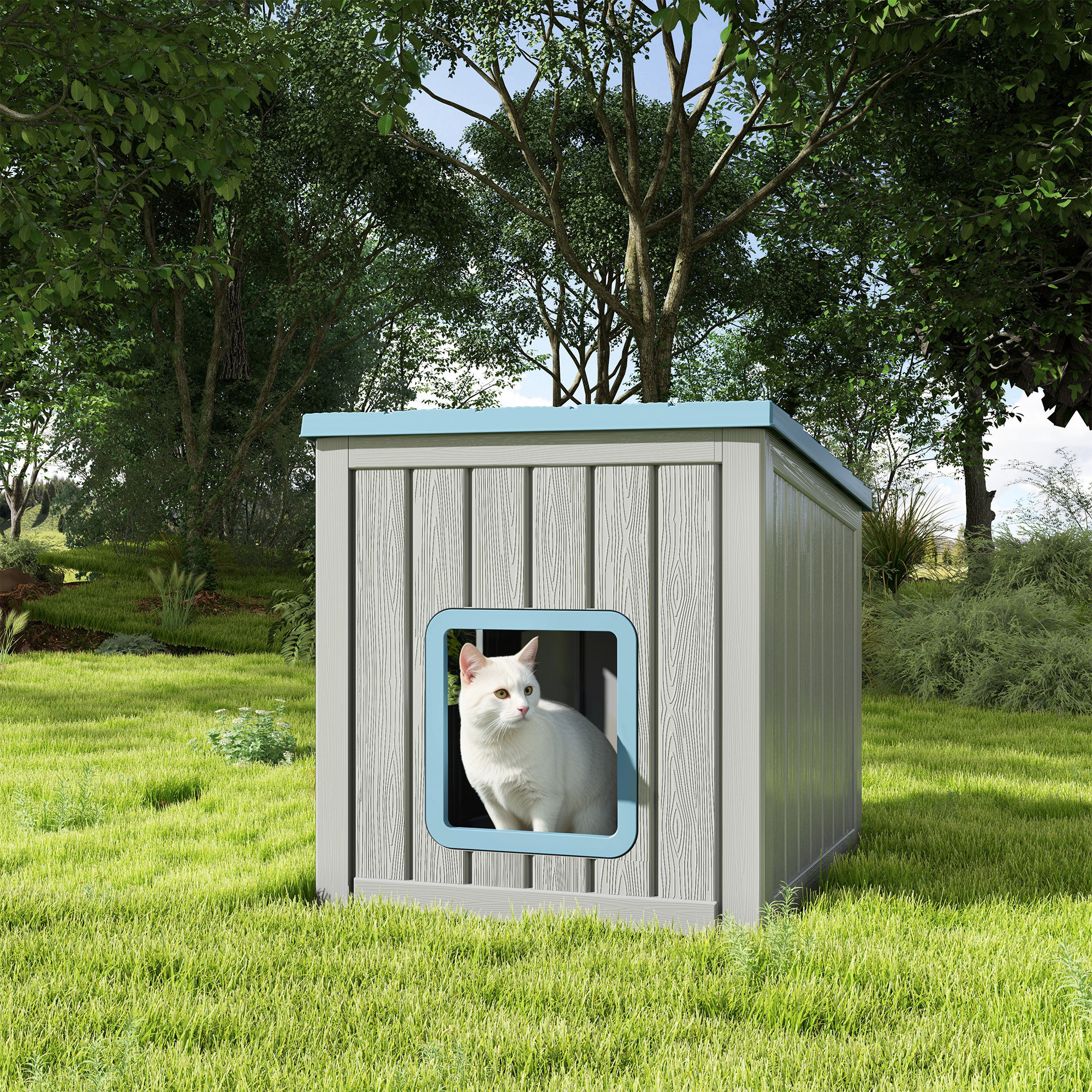 Tucker Murphy Pet™ Outdoor Cat House - Wayfair Canada