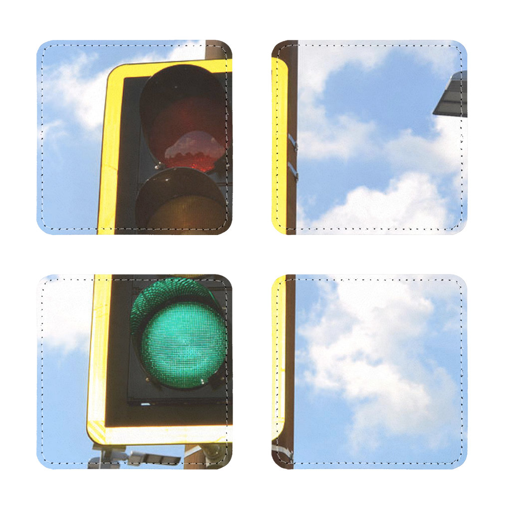 Marick Booster Traffic Light Sublimation Coasters Pack Of Four | Wayfair