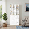 Latitude Run® 71" Tall Bookcase With 2 Doors And 3 Drawers, 31.5" Wide ...
