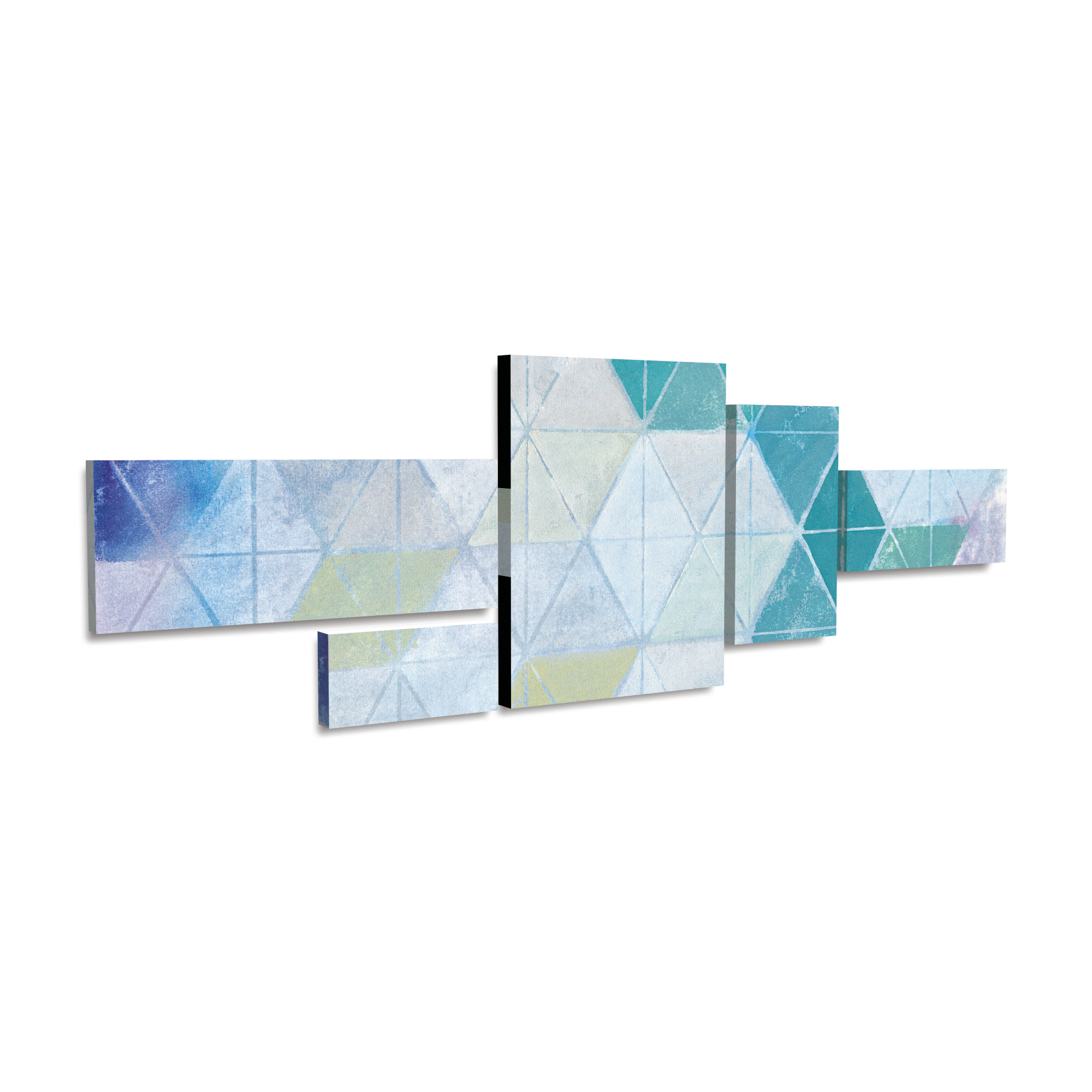 Wrought Studio™ Kathrine Lovell Disappearing Triangles 5 Piece Panel ...