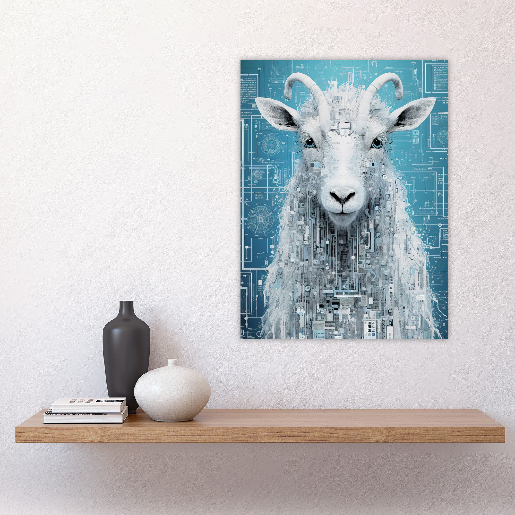 Metro Lane Wall Art Print Goat Robot Hybrid Secret Military Schematic ...