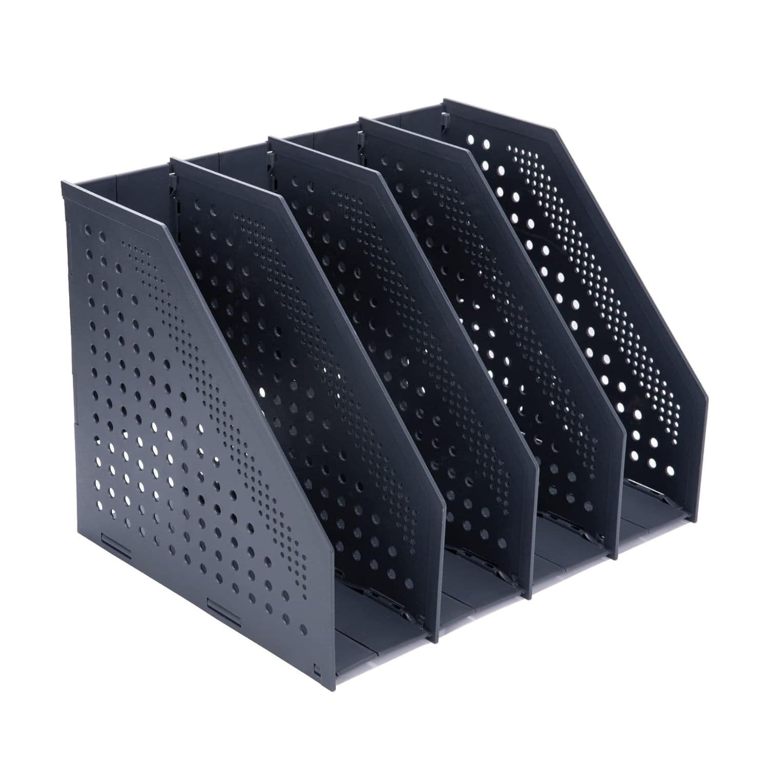 Inbox Zero Vertical 4-Compartment Magazine Rack Folding Bookshelf & File Holder | Wayfair.co.uk