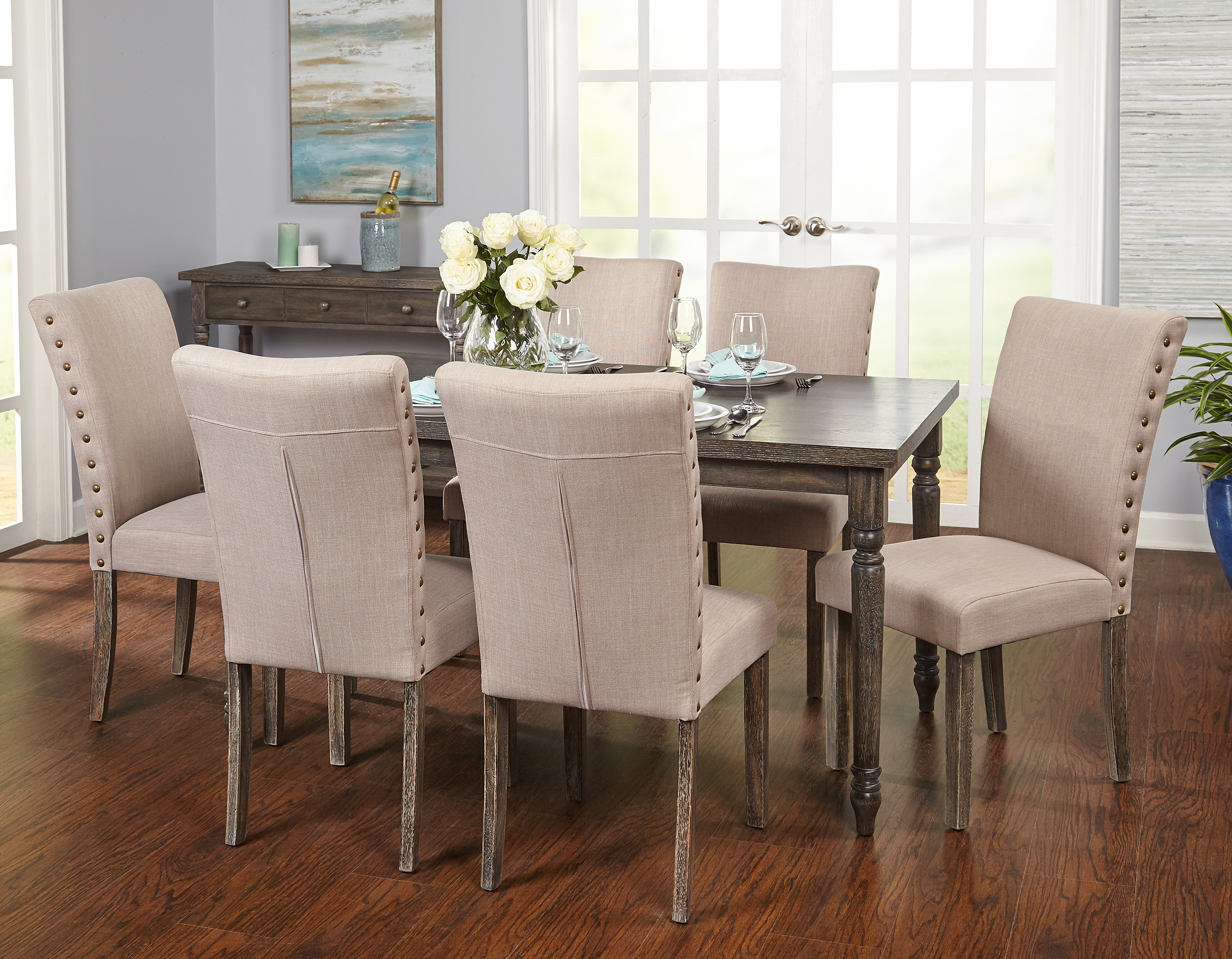 Canora Grey Millport Parsons 7 Piece Dining Set | Wayfair