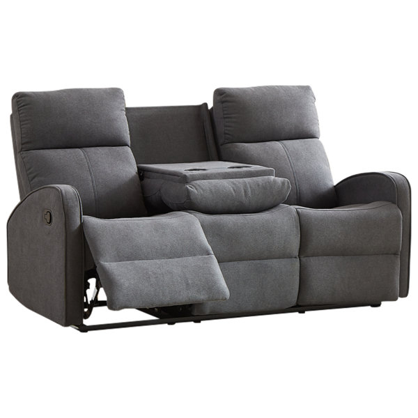 Latitude Run Manual Asyra 3 seater Dark Grey Fabric | Wayfair.co.uk