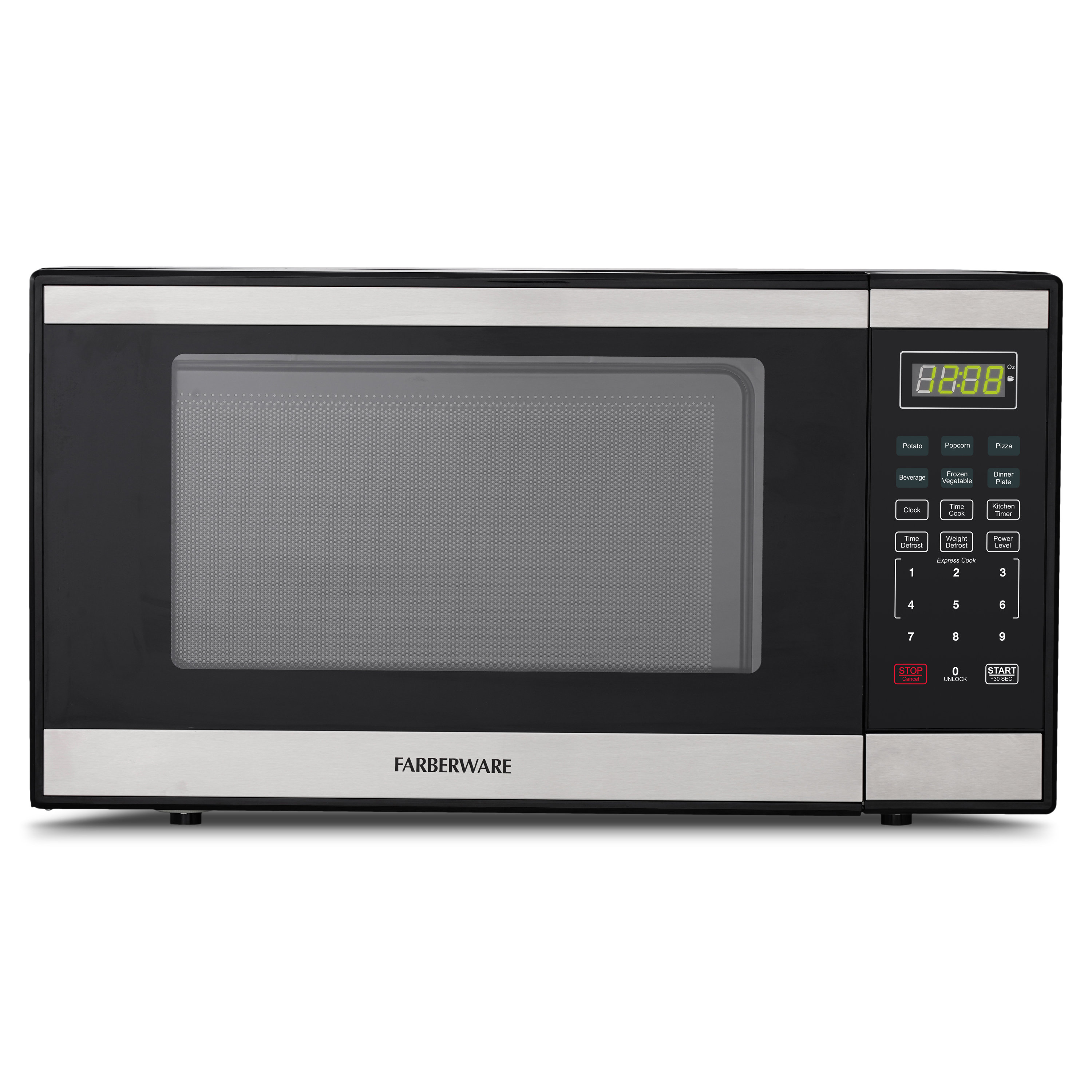 Farberware 1.3 Cu. Ft. Countertop Microwave Oven â€“ 1100w Power, Auto ...