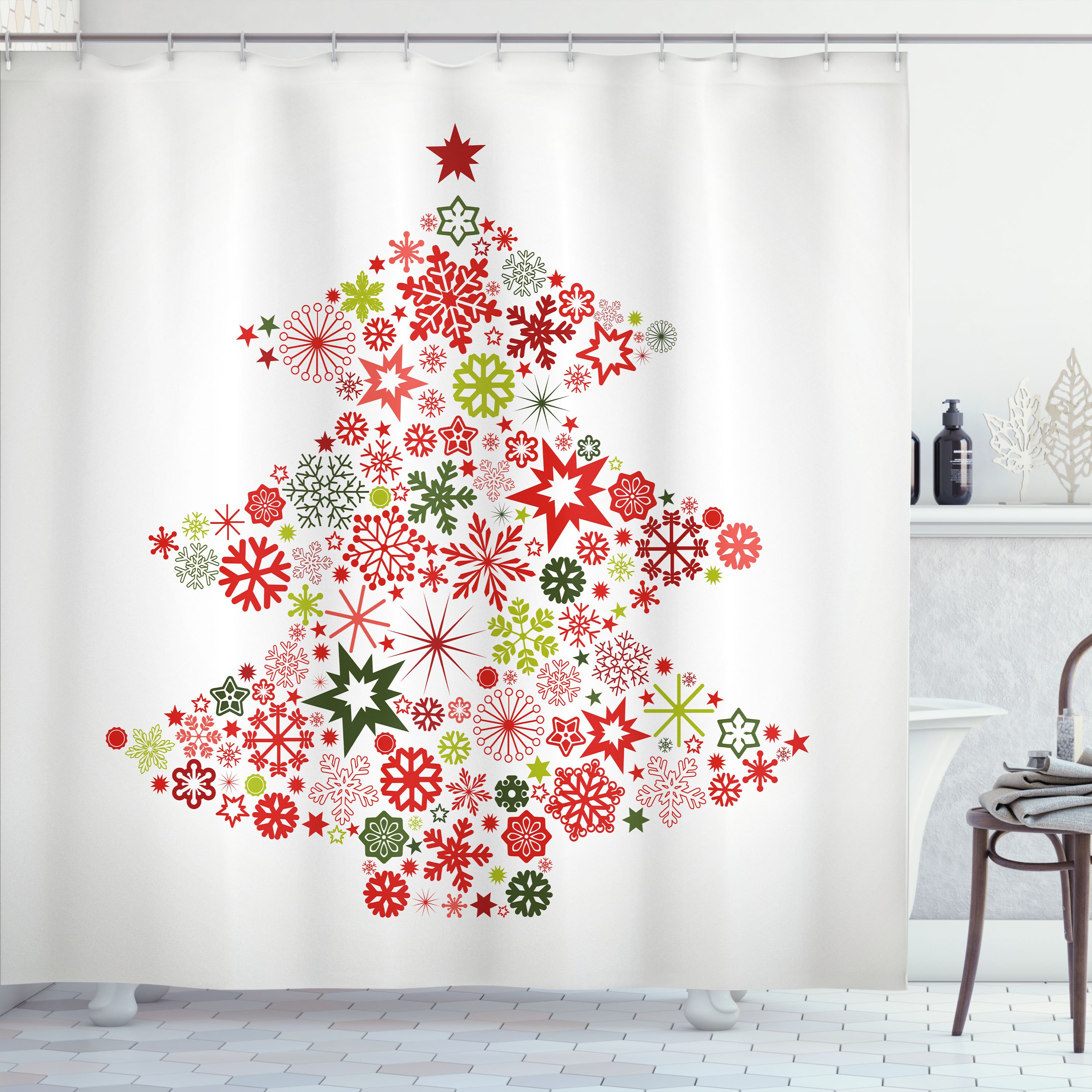 East Urban Home Christmas Tree Shower Curtain High Detailed Motifs ...