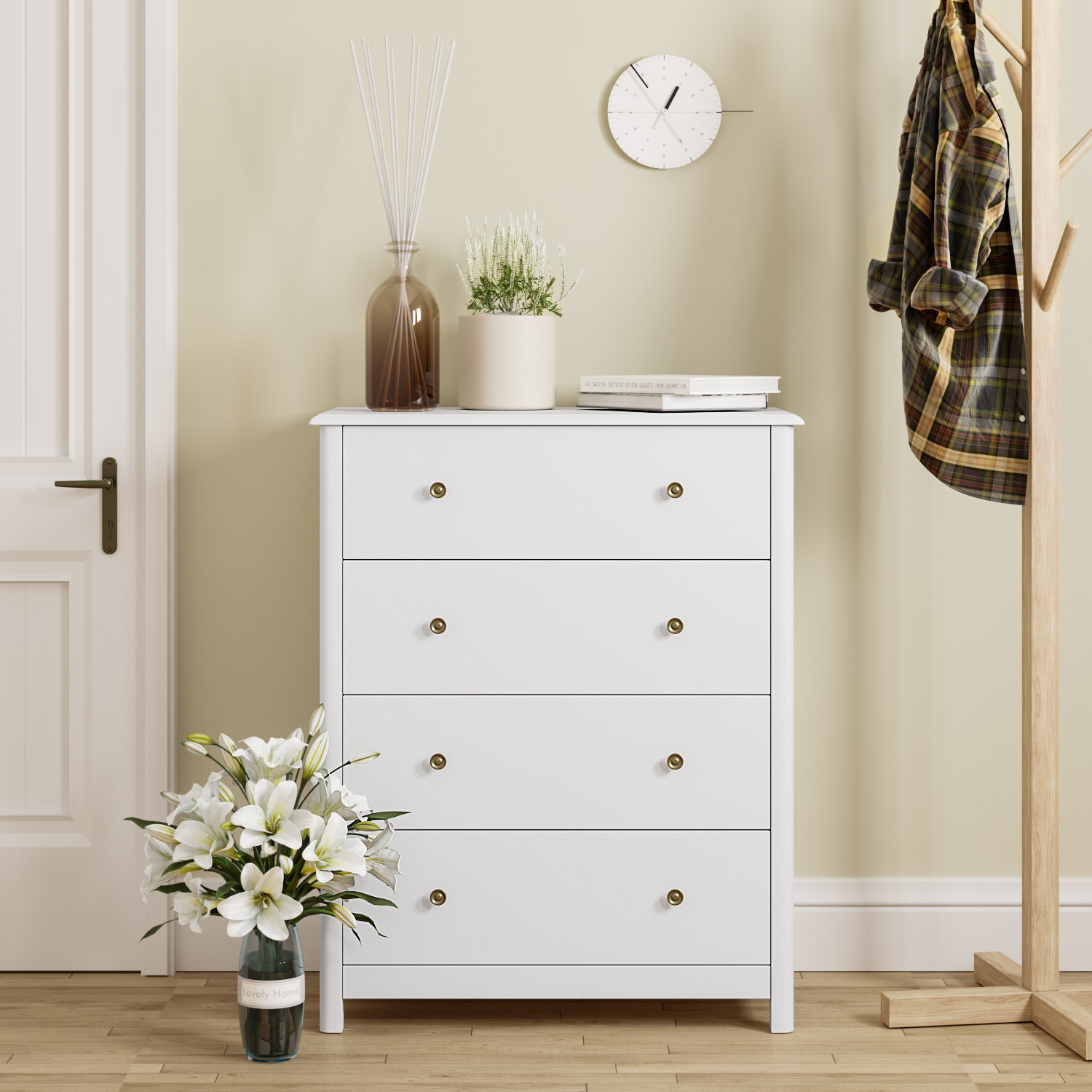Winston Porter Avenir 29"W 4 Drawer Dresser, Chest of Drawers, Modern ...