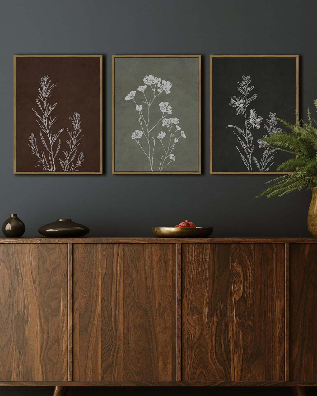 Lark Manor™ Flower Wall Art Vintage Floral Minimalist Wall Hanging ...