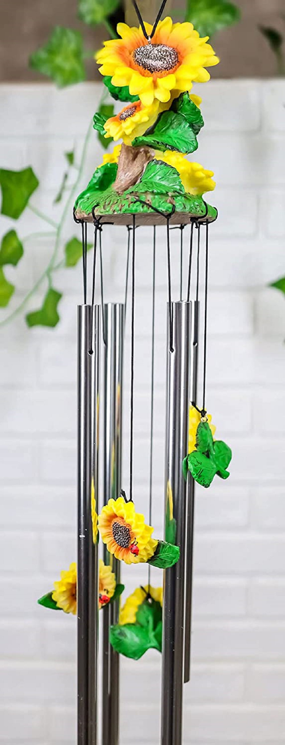 Gracie Oaks Kurtzman Sunflowers Bloom Wind Chime | Wayfair