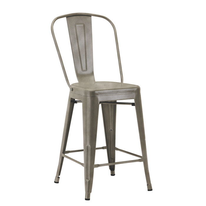 17 Stories Gainsborough Metal Outdoor Stool & Reviews | Wayfair