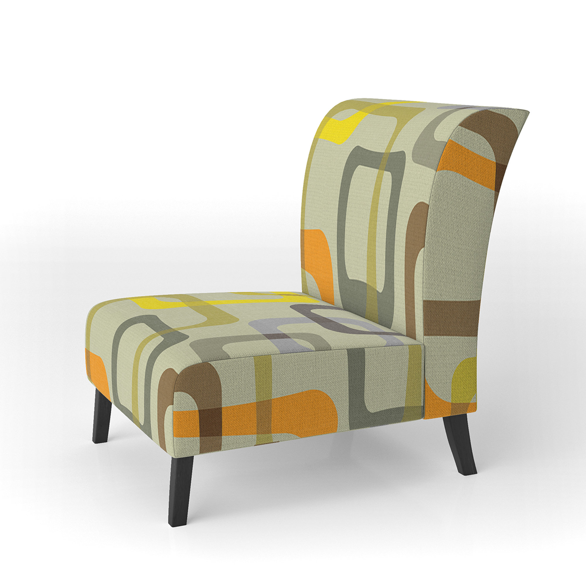 East Urban Home Retro Square Design VII - Mid-Century Upholstered ...