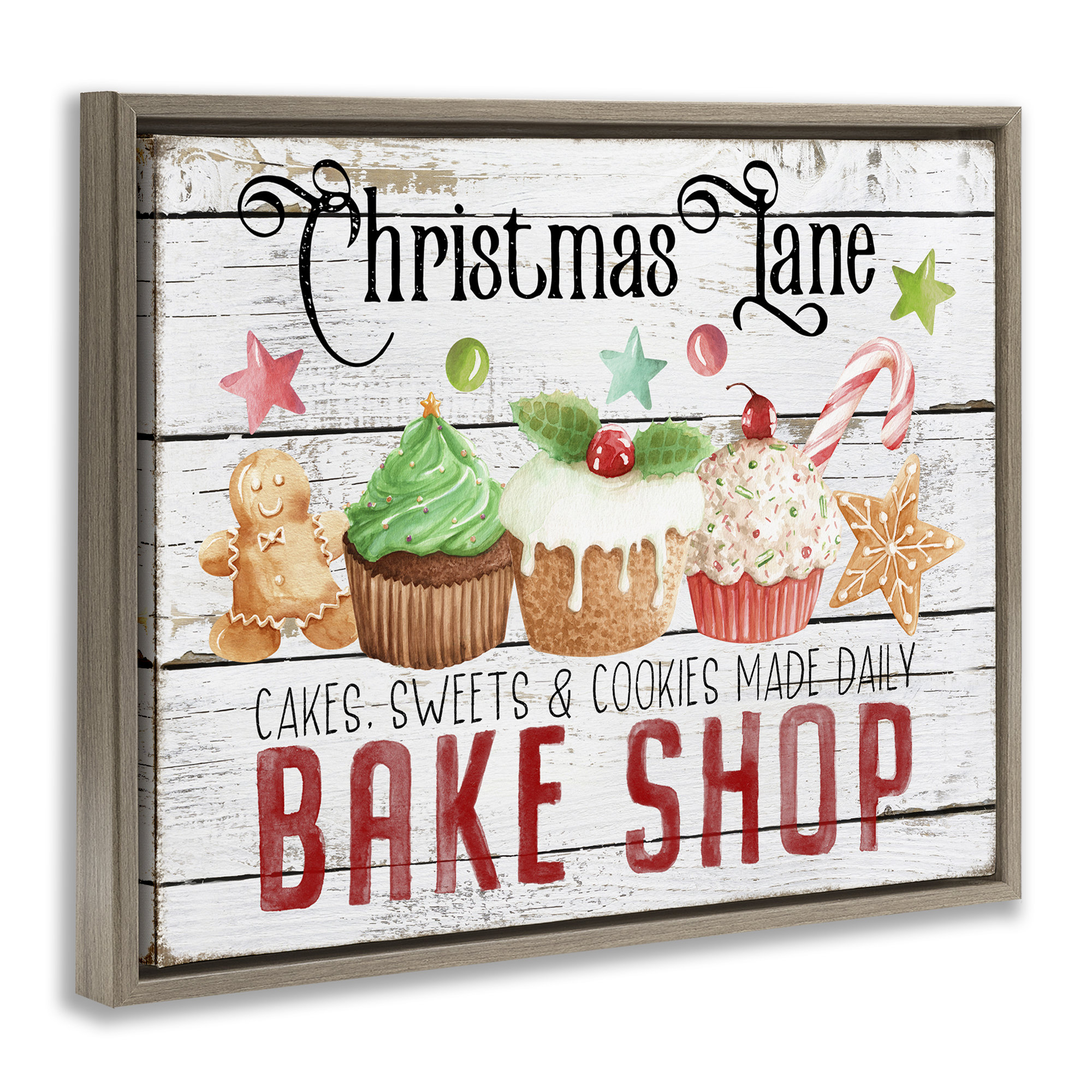 Latitude Run® Christmas Lane Bake Shop Canvas Wall Art by Creatif Belle ...