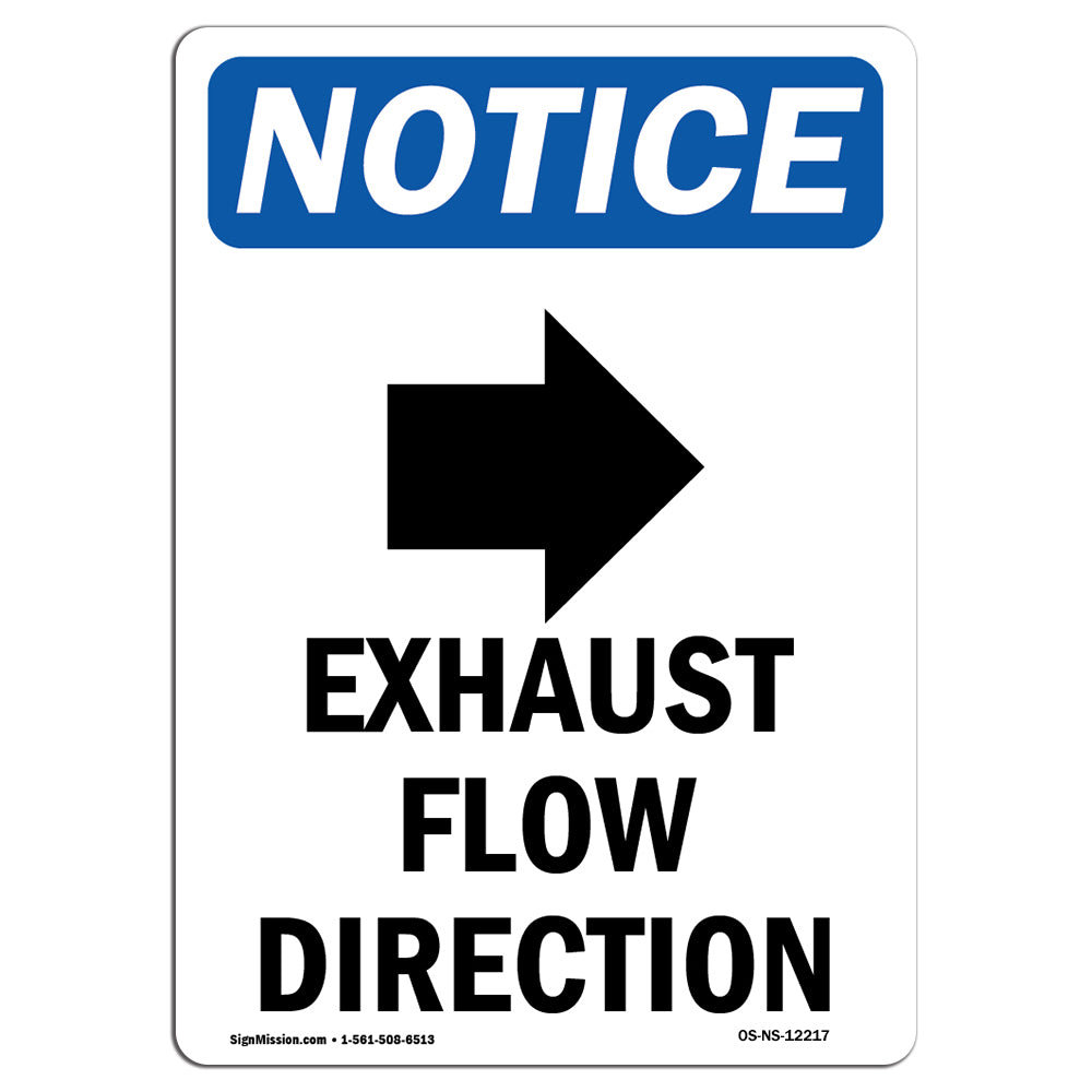 SignMission Exhaust Flow Direction Sign | Wayfair