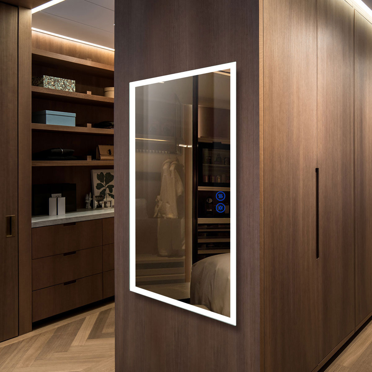 Orren Ellis Belves Modern Lighted Bathroom Mirror | Wayfair