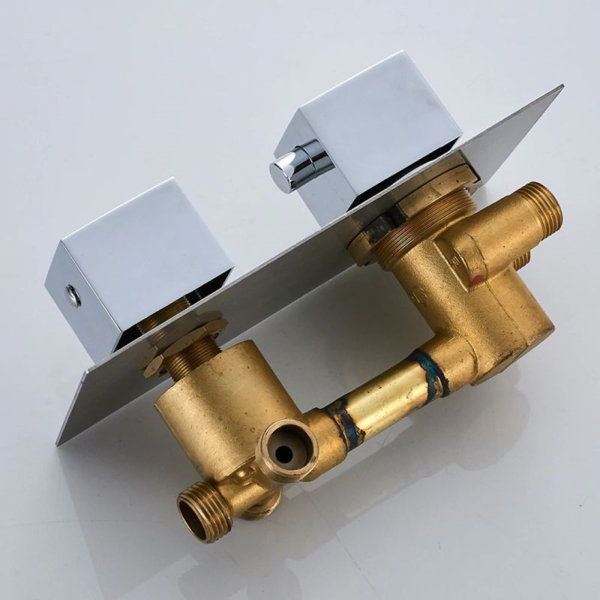 Juno Showers Juno Square Chrome Outdoor Shower Set – Sleek, Wall ...