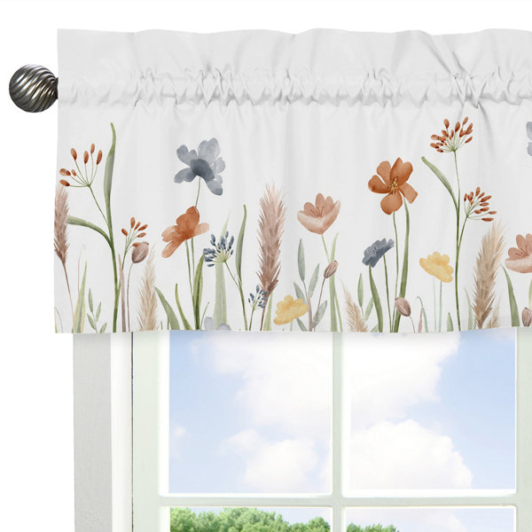 Sweet Jojo Designs Watercolor Floral Garden Sage Green 54" Window ...