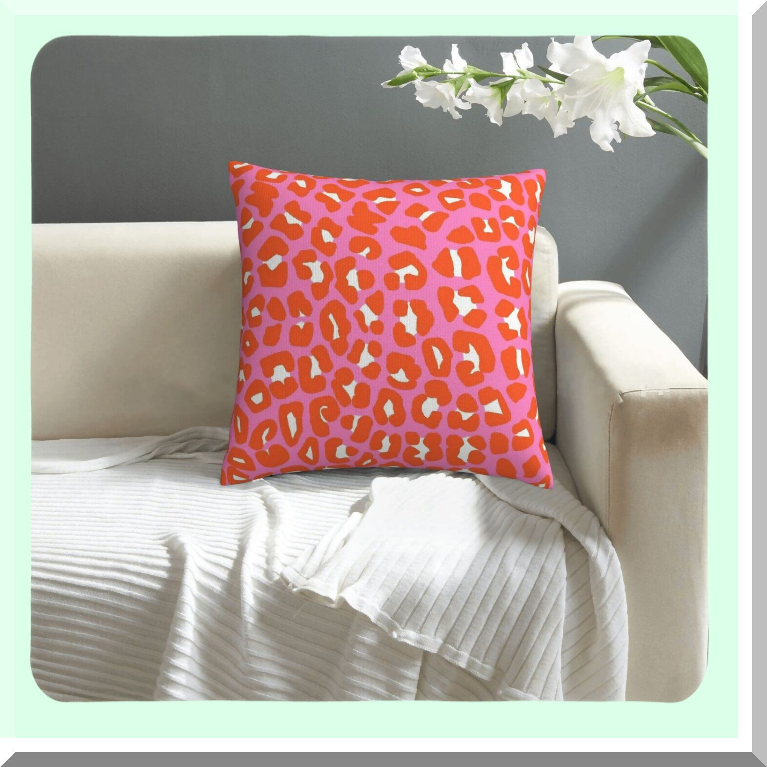 BRBCA Leopard Spots Preppy Aesthetic Pillow Covers - Decorative Throw ...