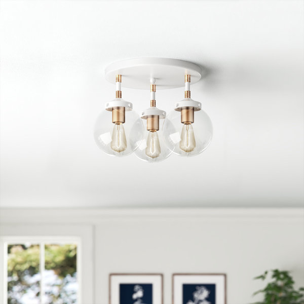 Joss & Main Kanta Glass Semi Flush Mount - Wayfair Canada