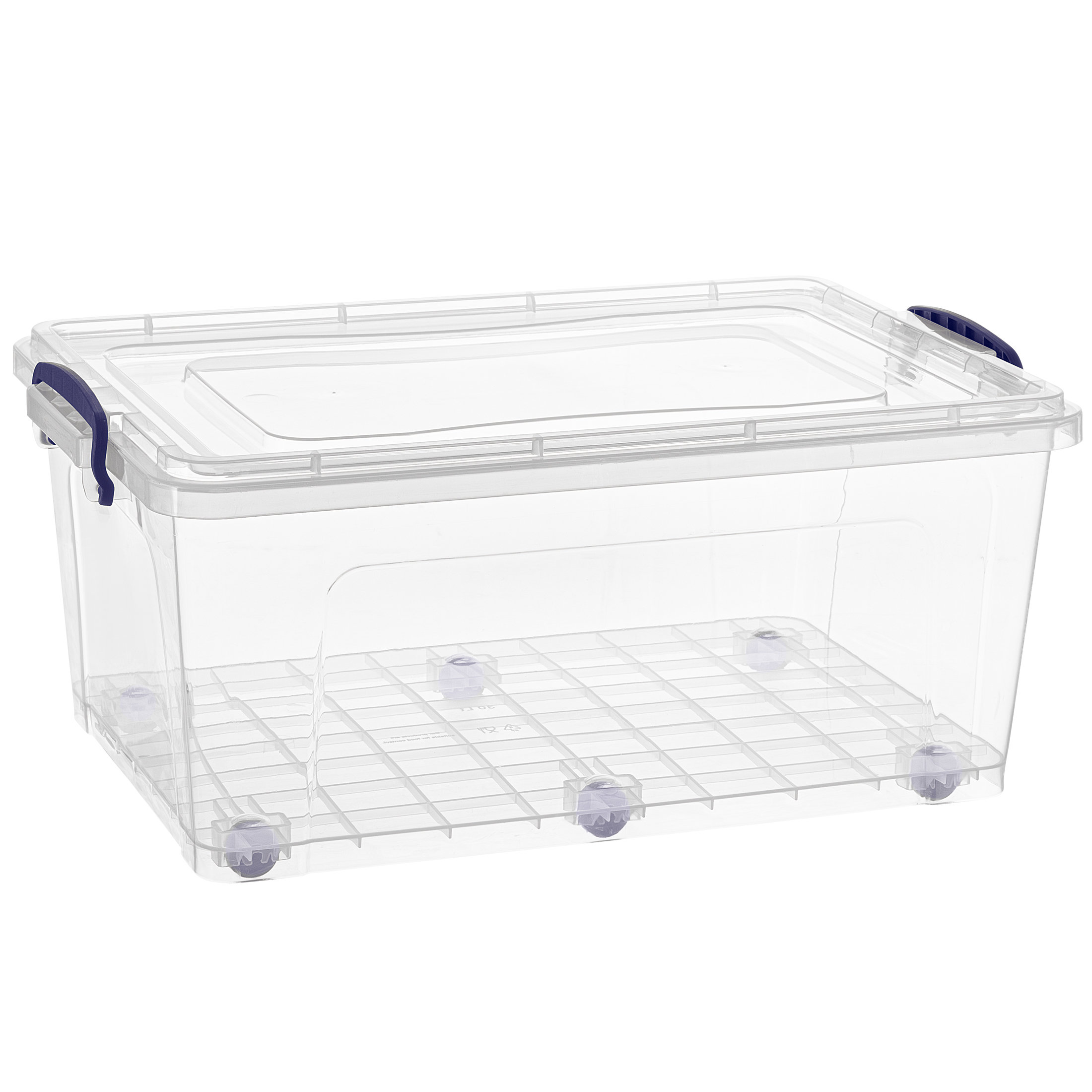 Rebrilliant Clear Plastic Storage Tote with Wheels & Reviews | Wayfair
