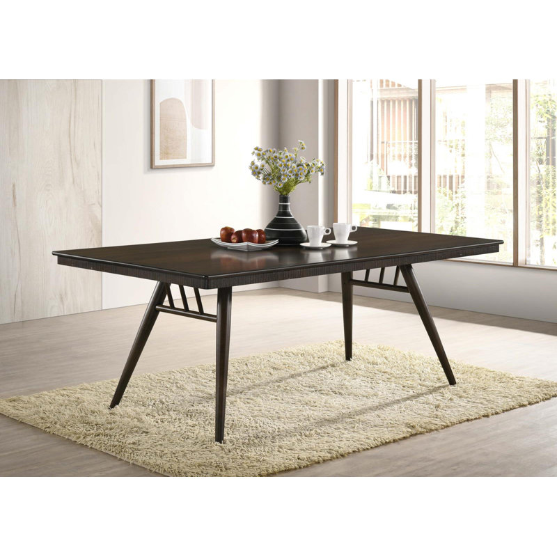 George Oliver Wes Dark Walnut Rectangular Dining Table | Wayfair