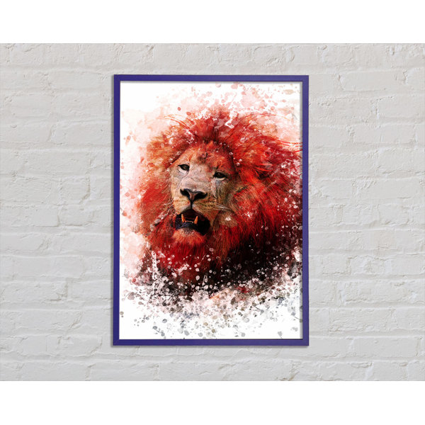 Latitude Vive Red Lion Roar - Single Picture Frame Print | Wayfair.co.uk