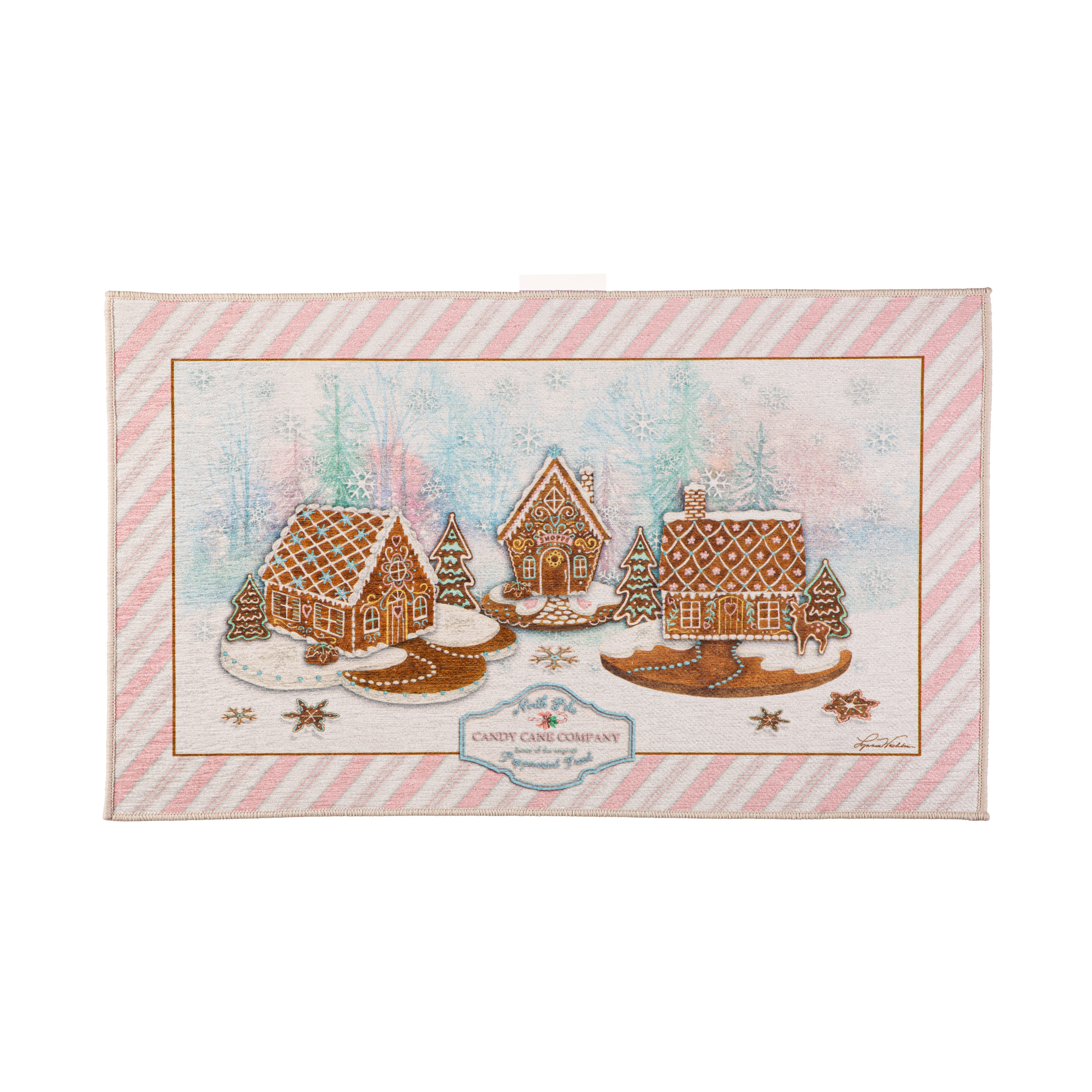 Charlton Home® Season's Greeting Gingerbread Washable Indoor/Outdoor ...