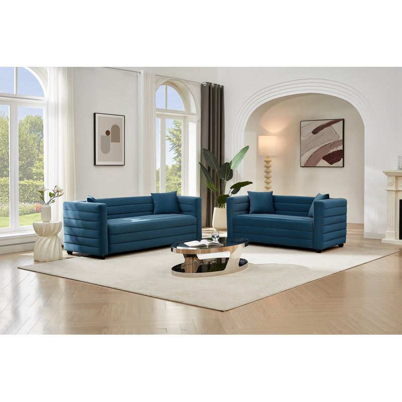 Alcott Hill® Caydon 64.6'' Velvet Square Arm Sofa | Wayfair