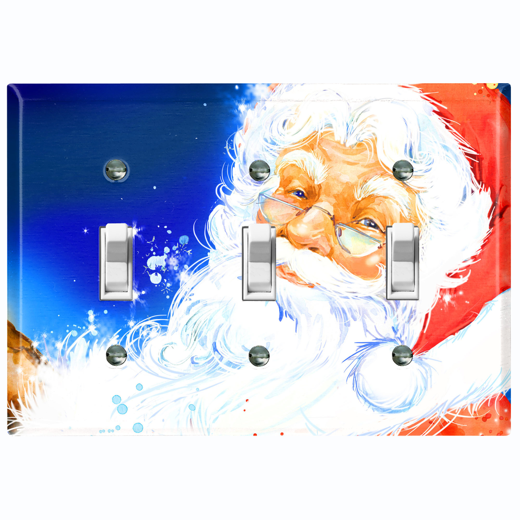 WorldAcc Metal Light Switch Plate Outlet Cover (Christmas Santa Claus ...