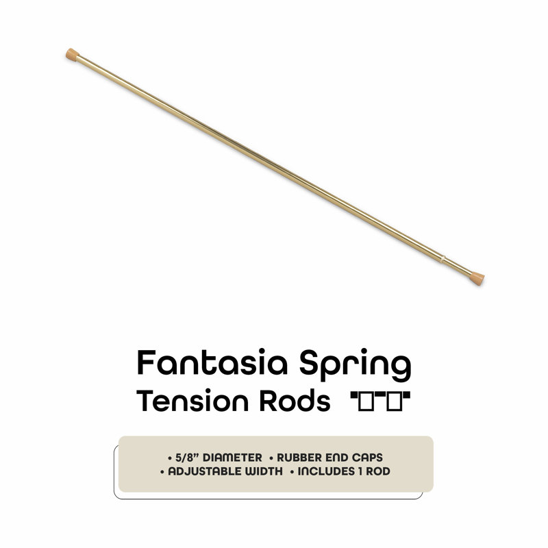 Achim Importing Co Fantasia Adjustable Overall Width x Tension Rod ...