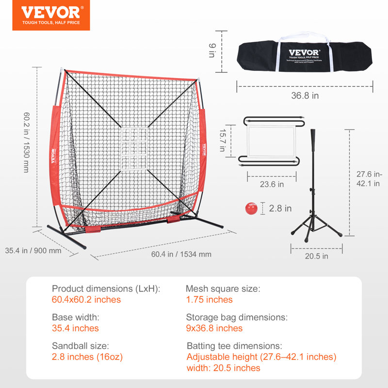 VEVOR Polyester Foldable Goal with Carrying Case | Wayfair