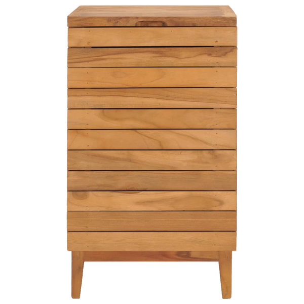 Corrigan Studio® Solid Teak Wood Laundry Basket & Reviews | Wayfair