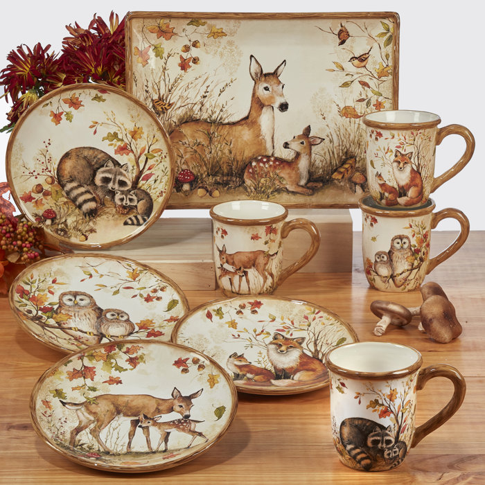 Certified International Pine Forest 16Pc Dinnerware Set & Reviews | Wayfair