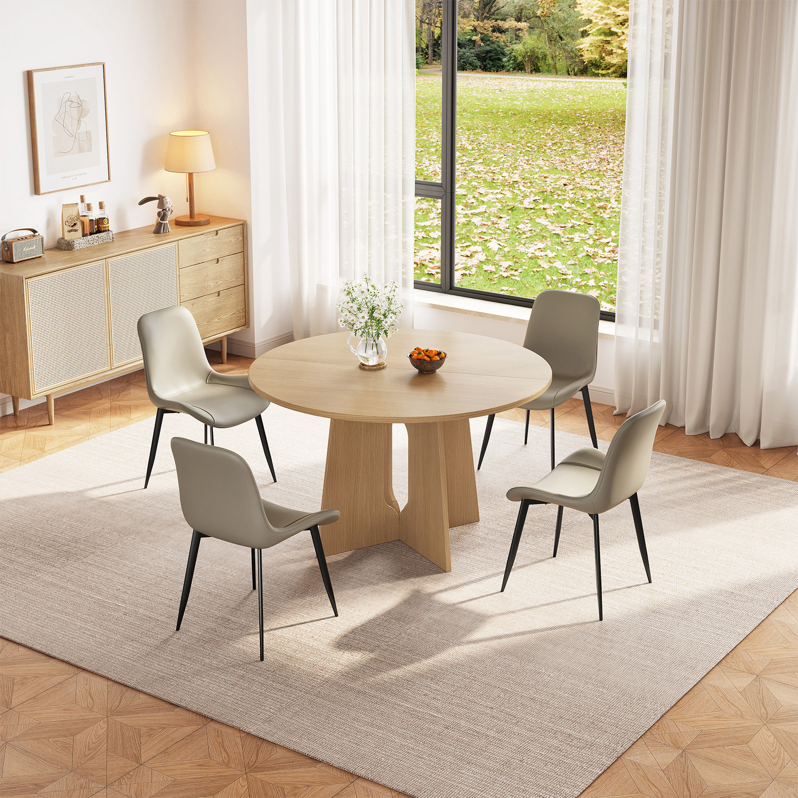 George Oliver Modern Kitchen Table Set With 4 Chairs | Wayfair
