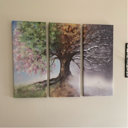 Ebern Designs " Tree With Four Seasons " by Designart 3 - Pieces on ...